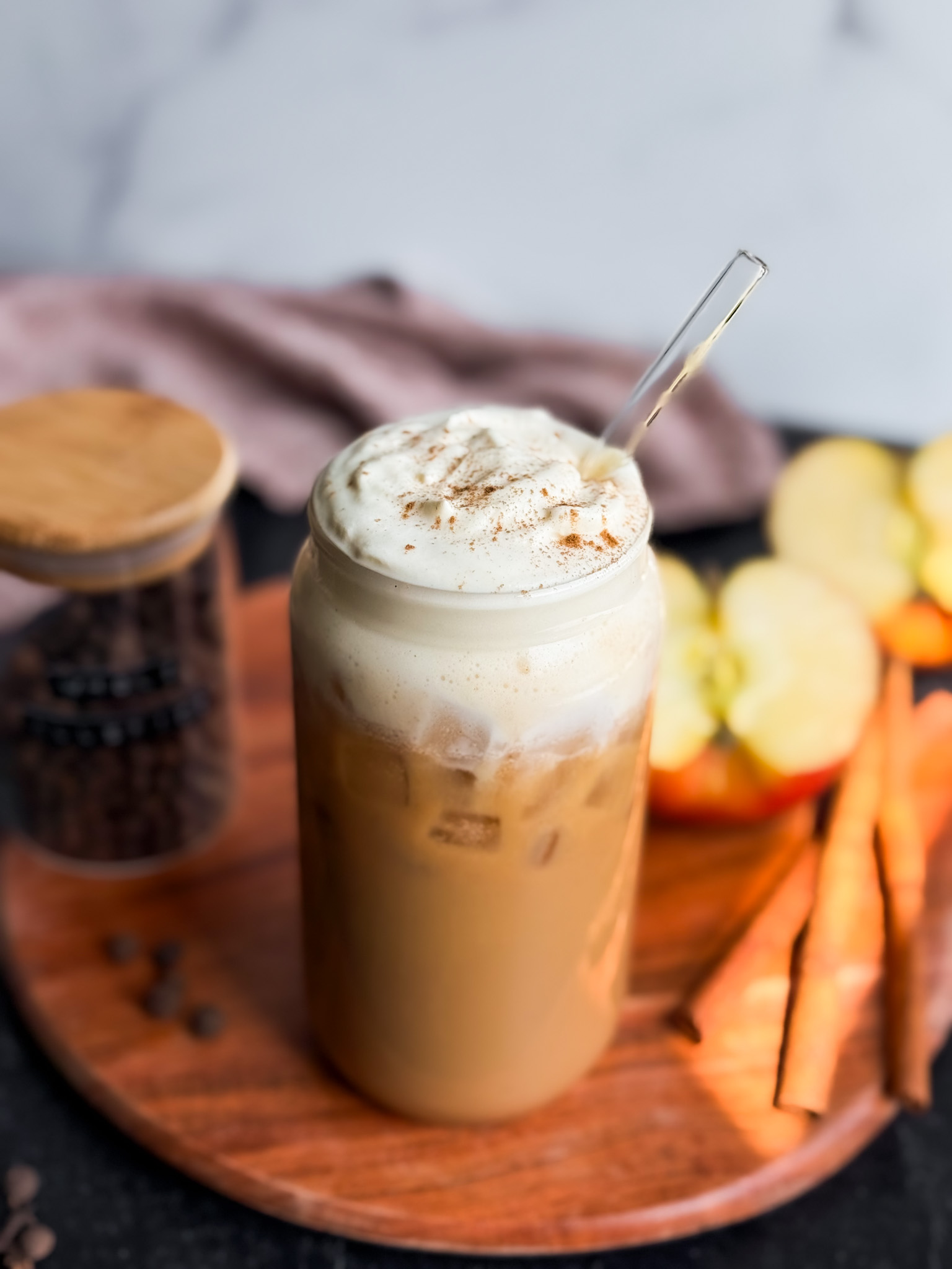 Iced Apple Cider Latte → Home-Cooked Living